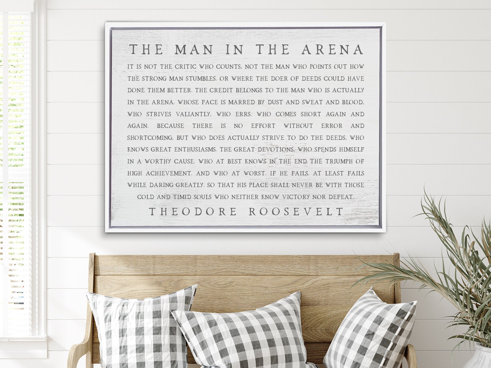 The Man in the Arena Sign - Etsy