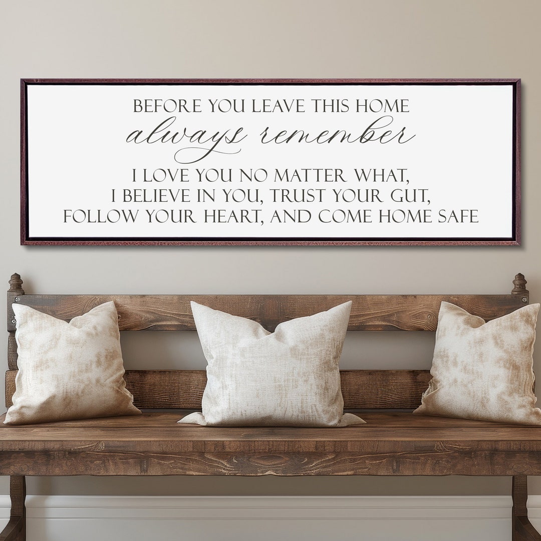 Before You Leave This Home Sign, Entryway Sign - Etsy