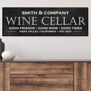 Personalized Wine Cellar Sign, Wine Wall Decor, Personalized Decor - Etsy