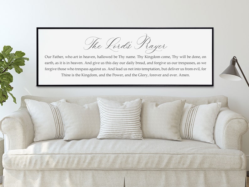 The Lord's Prayer Sign Our Father Wall Art Christian - Etsy