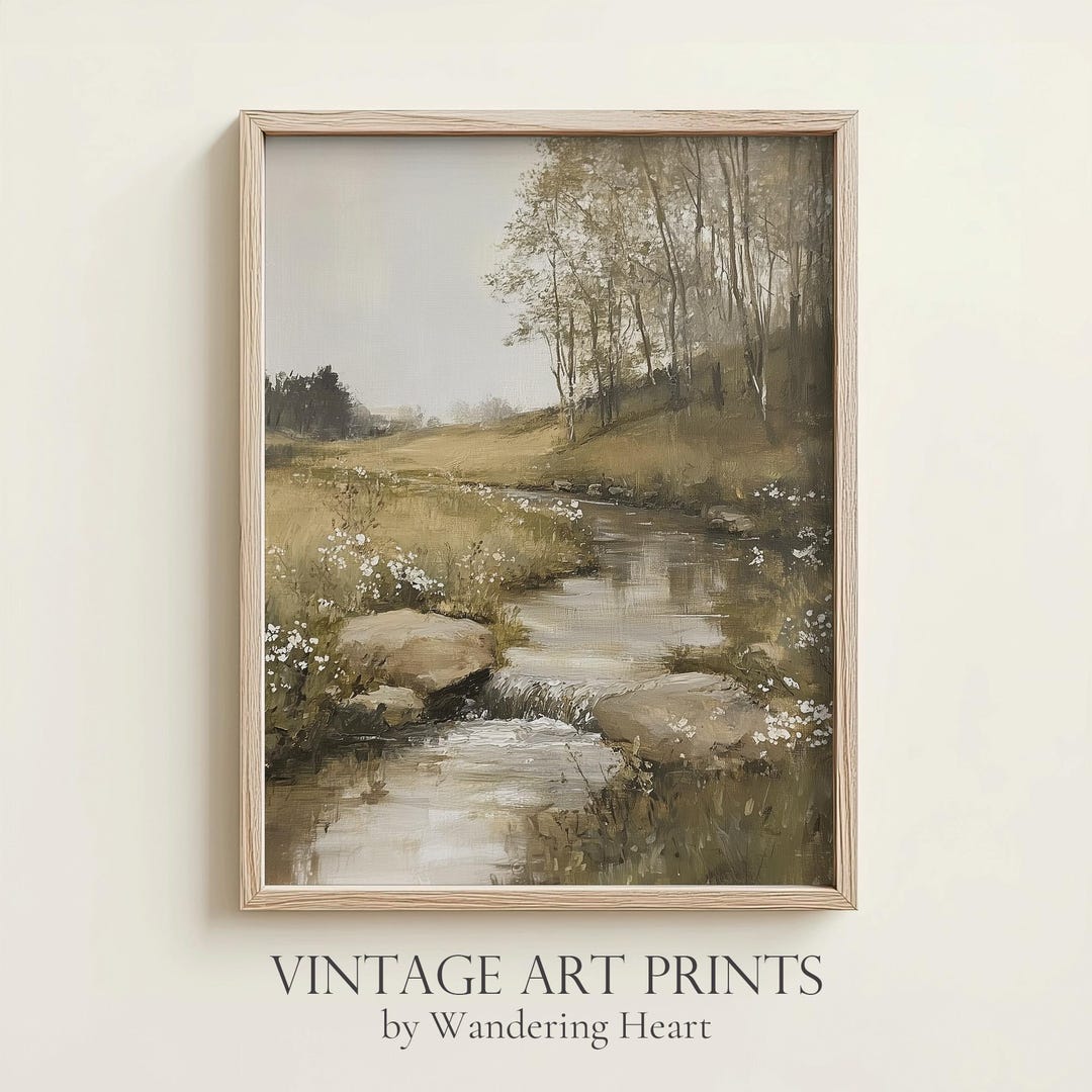 Soft Landscape Art Print : Neutral Nature Wall Art - Etsy