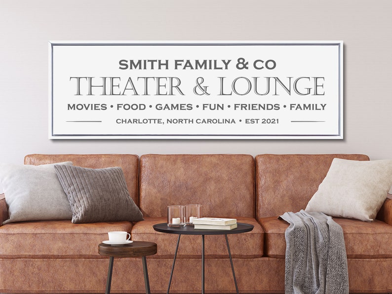 Custom Home Theater Sign Personalized Home Theater and Lounge - Etsy
