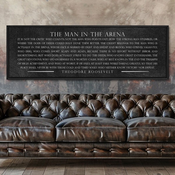 Man in the Arena Framed - Etsy