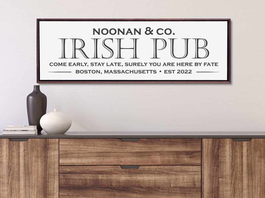 Custom Irish Pub Sign Personalized Irish Pub Sign - Etsy