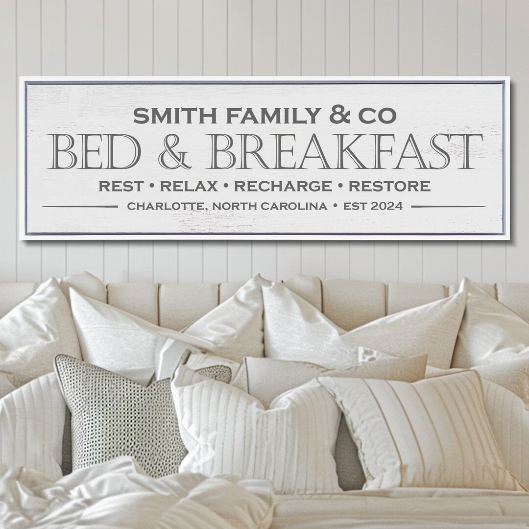 Personalized Bed and Breakfast Sign, Custom Bed and Breakfast Sign ...
