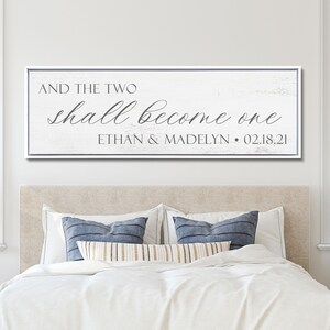 Personalized Master Bedroom Sign, Above the Bed Sign, and the Two ...