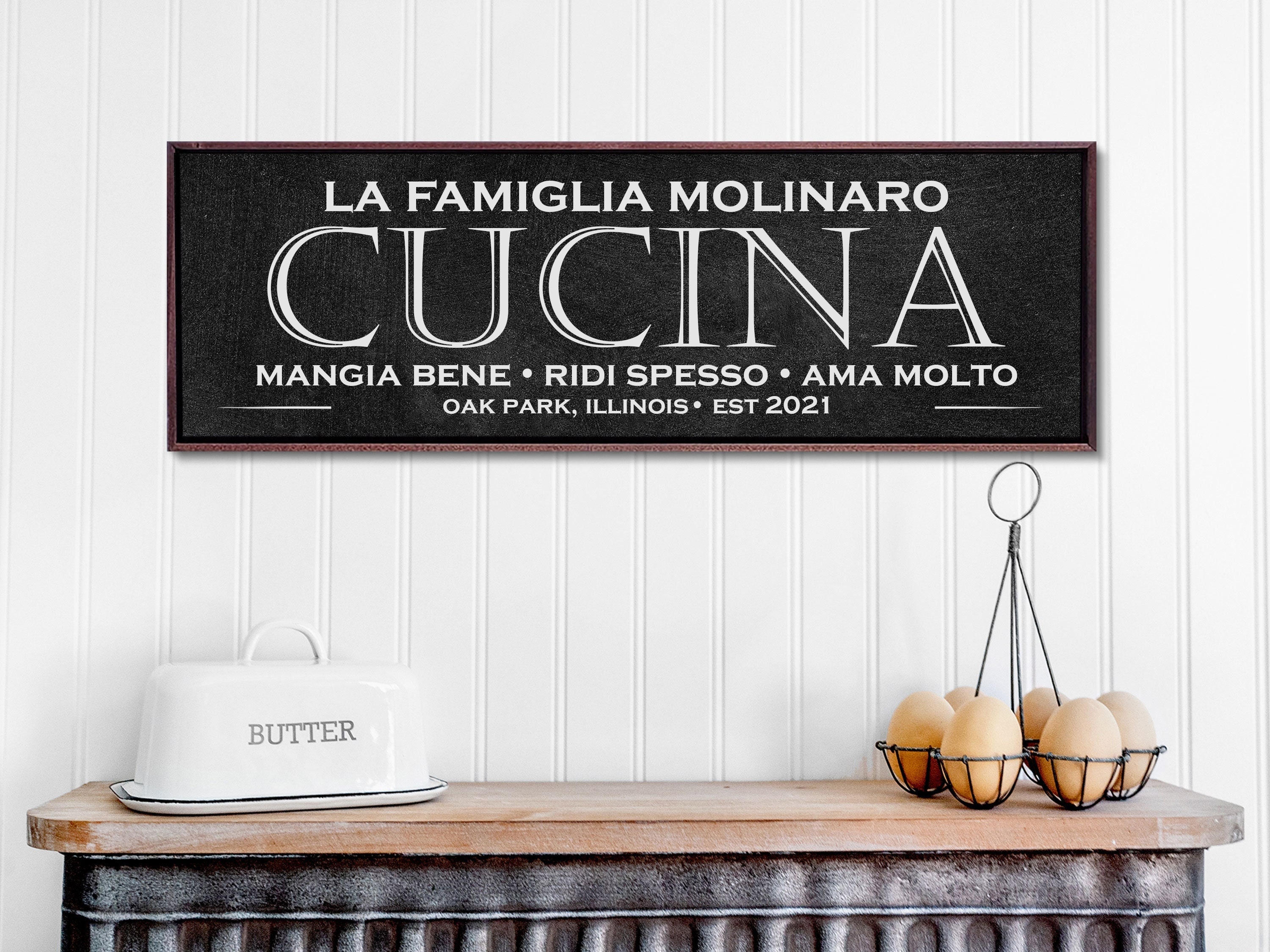 Personalized Kitchen Sign Cucina Sign Italian Kitchen Sign | Etsy