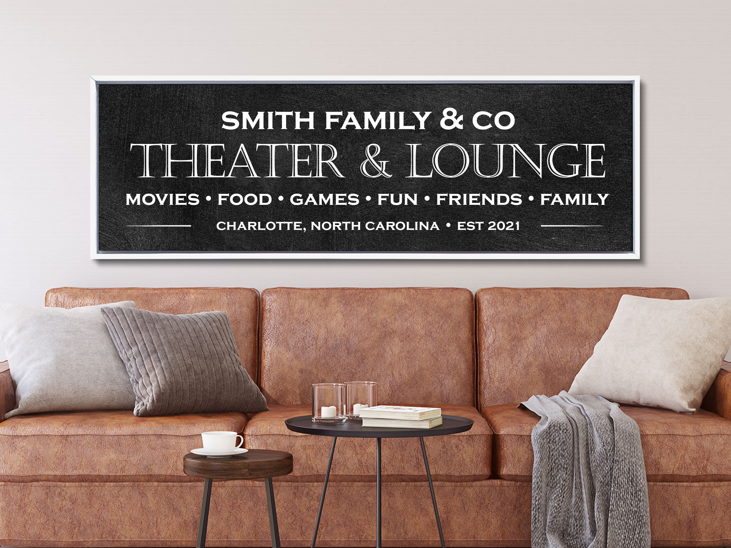 Custom Theater and Lounge Sign Personalized Theater Sign - Etsy