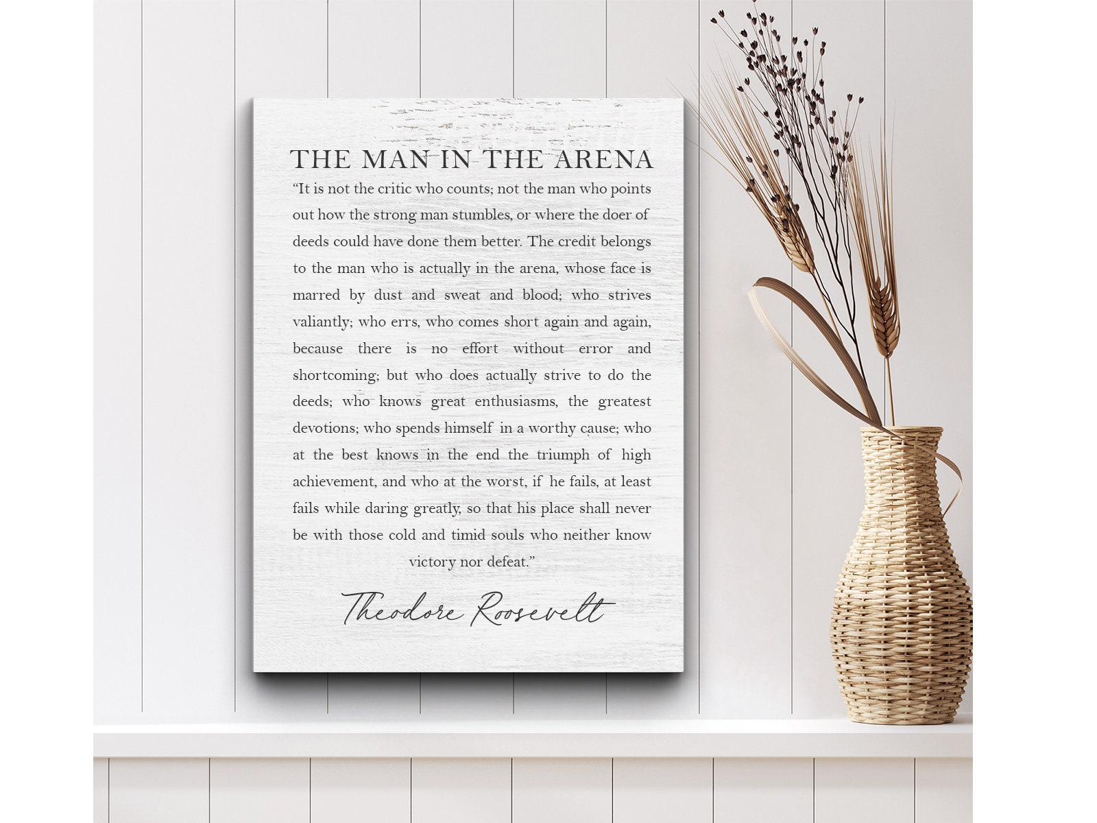 Man in the Arena Sign - Etsy