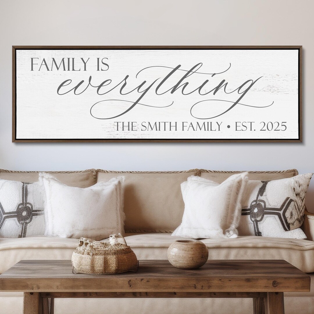 Personalized Family Sign, Family is Everything Sign With Last Name and ...