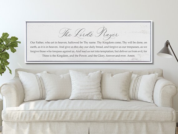 The Lord's Prayer Sign Our Father Wall Art Christian - Etsy