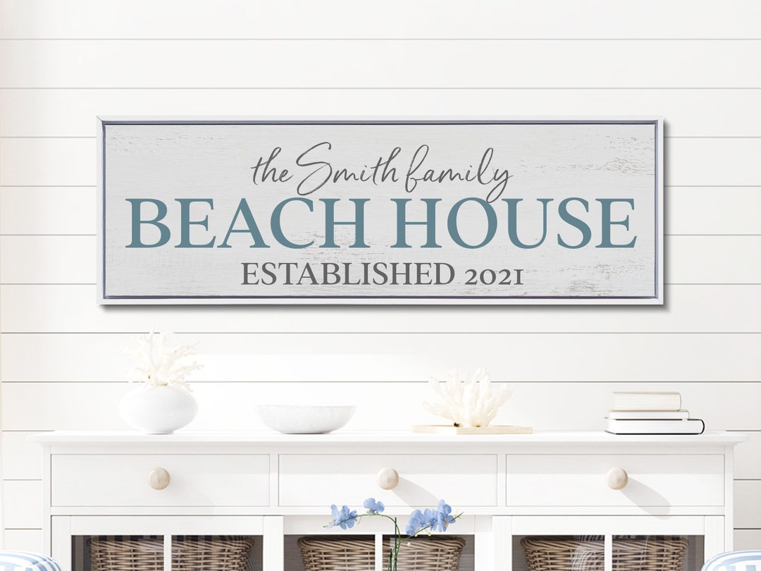 Custom Beach House Sign Personalized Beach House Sign Beach - Etsy