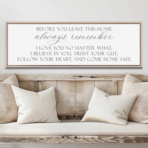 Before You Leave This Home Sign, Entryway Sign - Etsy