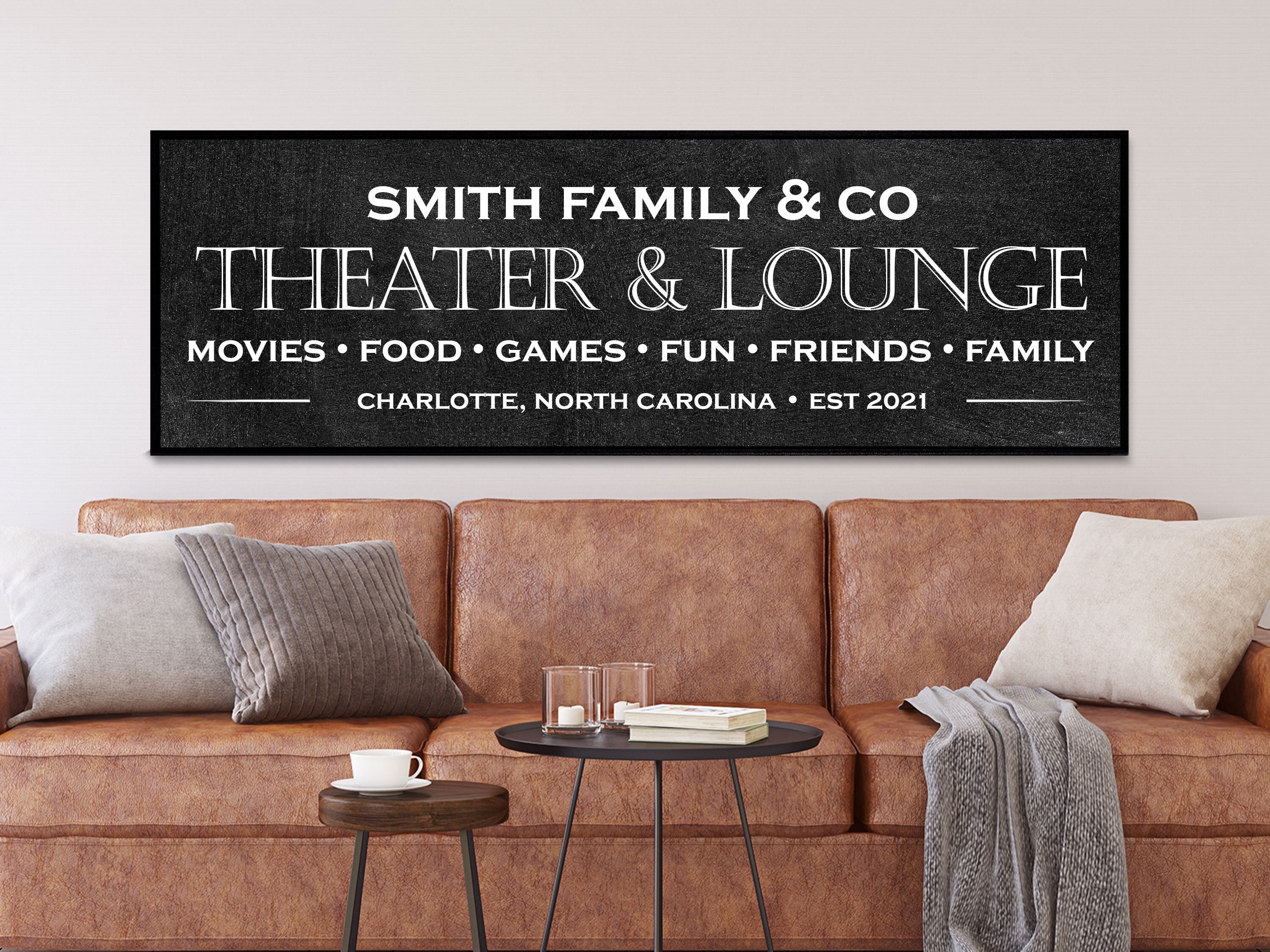 Custom Theater and Lounge Sign Personalized Theater Sign - Etsy