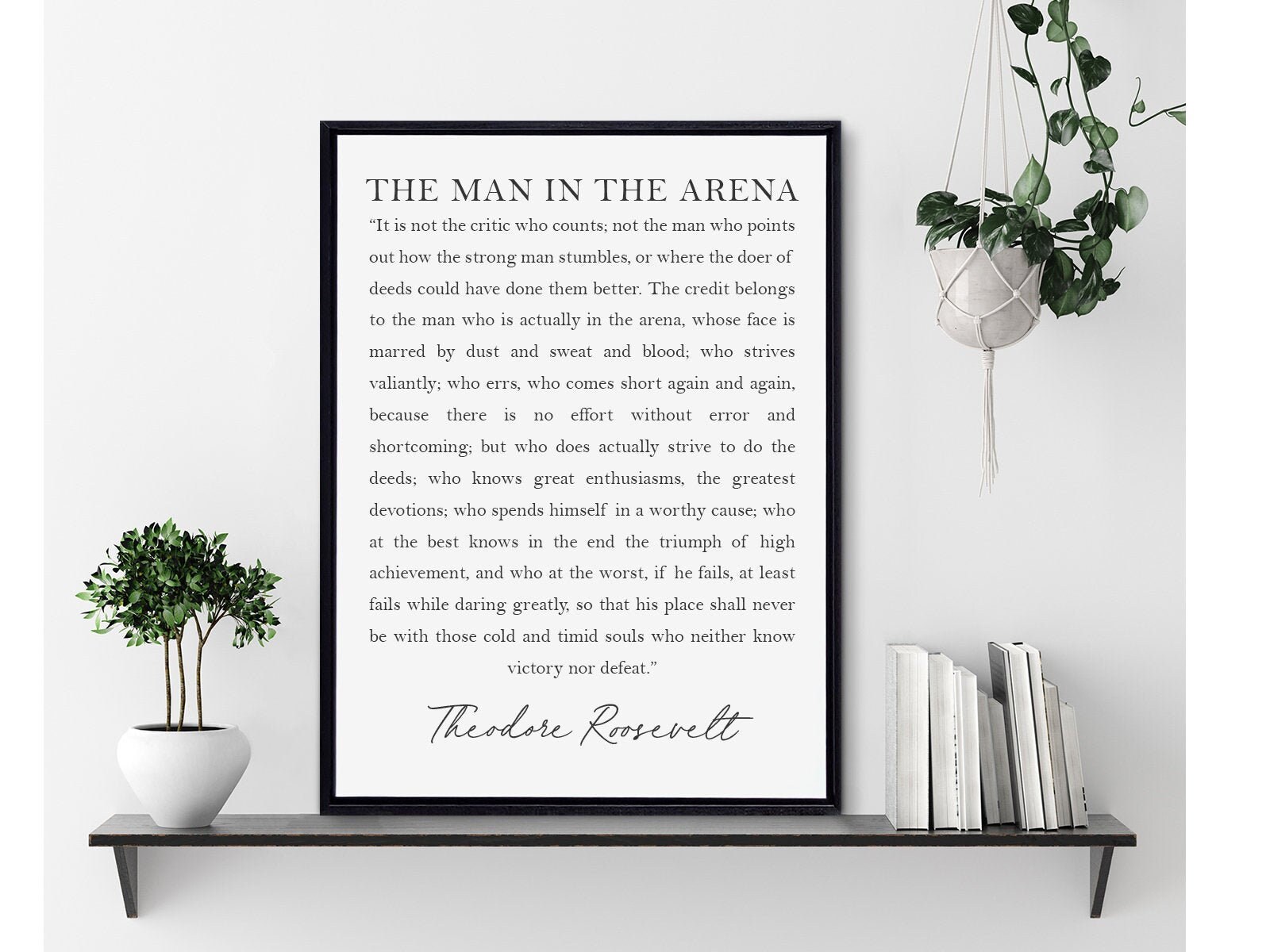 Man in the Arena Sign - Etsy