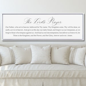 The Lord's Prayer Sign Our Father Wall Art Christian - Etsy