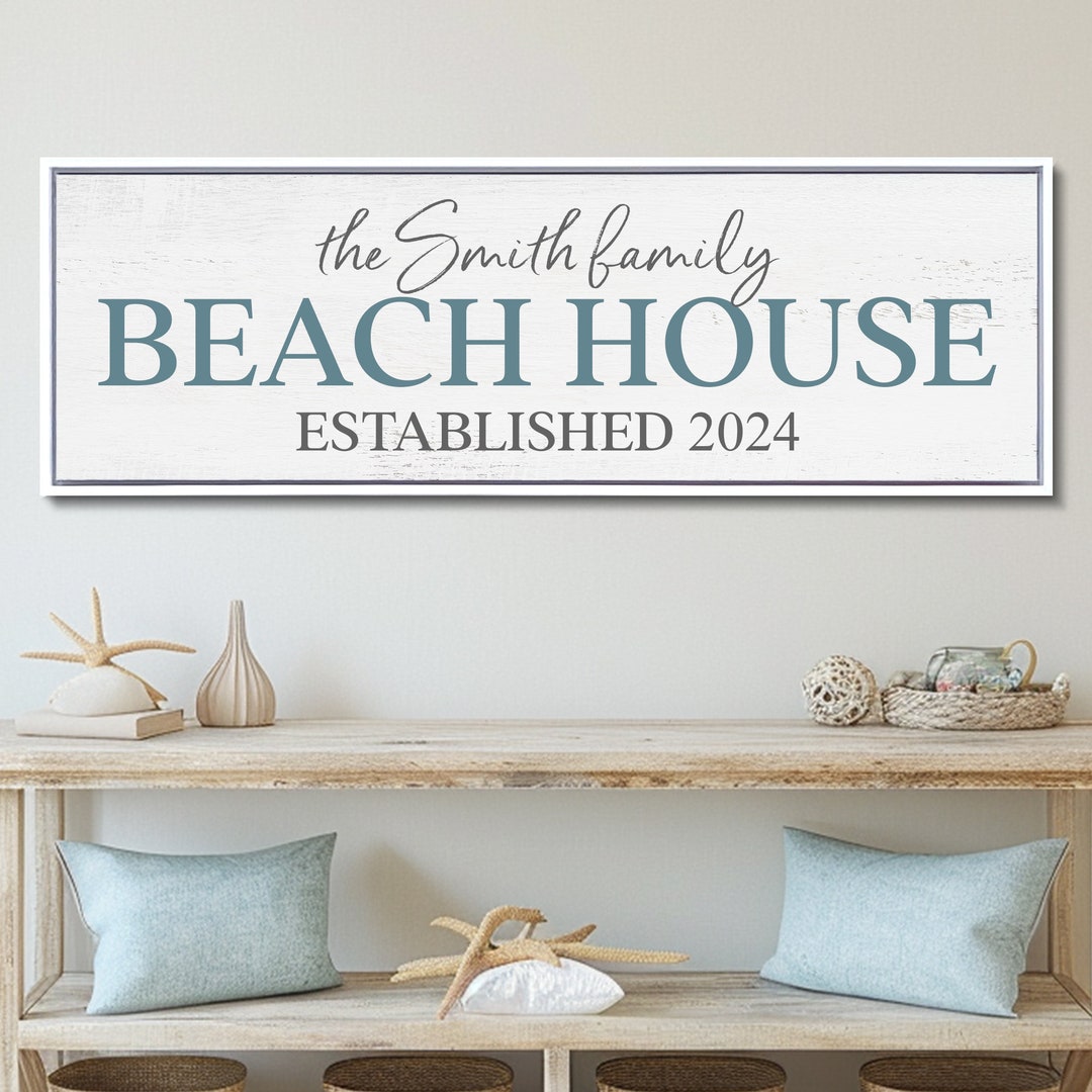Custom Beach House Sign, Personalized Beach House Sign, Beach House ...