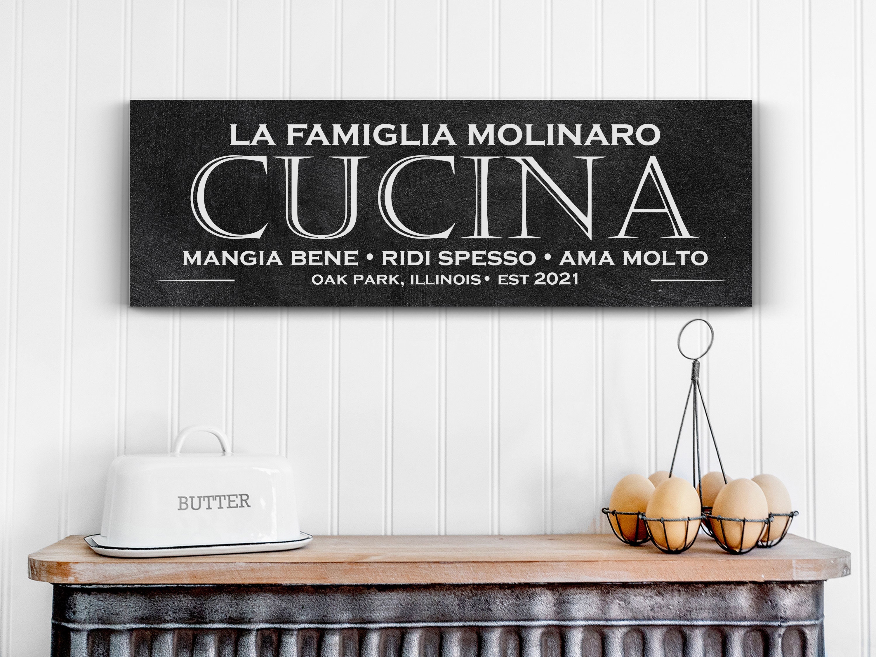 Personalized Kitchen Sign Cucina Sign Italian Kitchen Sign - Etsy