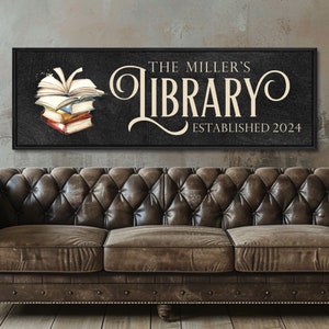 Personalized Library Sign, Home Library Sign, Personalized Decor - Etsy