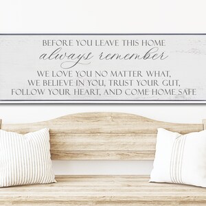 Before You Leave This Home Sign, Sign for Entryway - Etsy