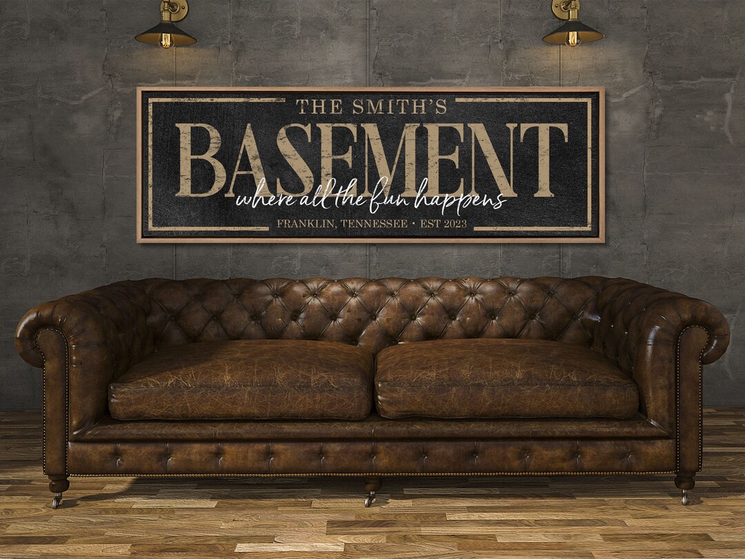 Personalized Basement Sign, Custom Basement Sign, Personalized Decor - Etsy