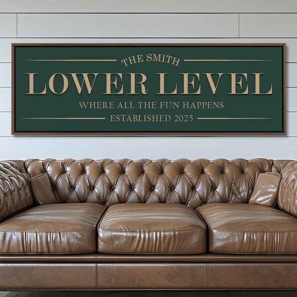 Lower Level Sign - Etsy