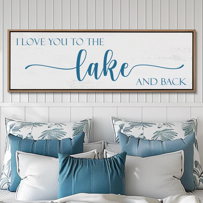 Lake House Bedroom Sign, Farmhouse Style Canvas Art - Etsy