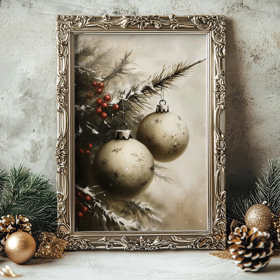 Vintage Christmas Art Print, PRINTED AND SHIPPED, Christmas Wall Art - Etsy