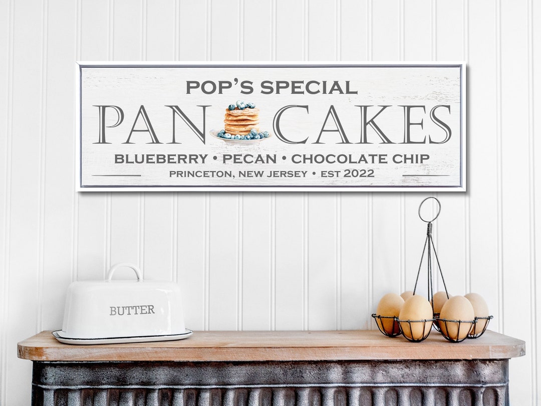 Custom Pancakes Sign Custom Kitchen Sign Personalized - Etsy