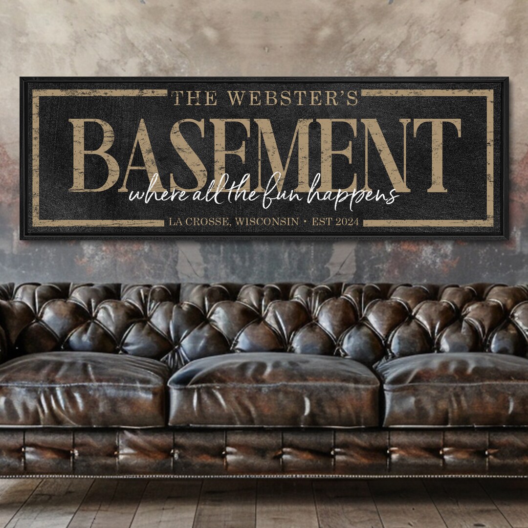 Personalized Basement Sign, Custom Basement Sign, Personalized Decor - Etsy