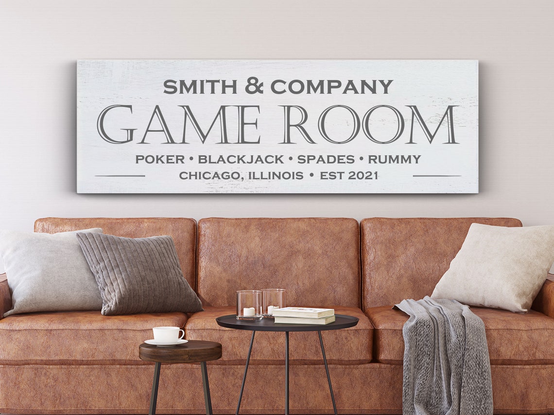 Custom Game Room Sign Home Game Room Sign Personalized Decor - Etsy