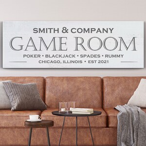 Custom Game Room Sign, Home Game Room Sign, Personalized Decor - Etsy