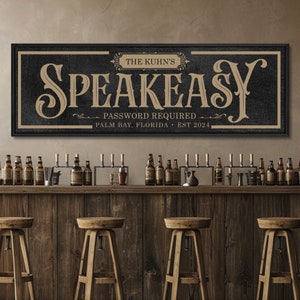 Custom Speakeasy Sign, Home Bar Decor - Etsy