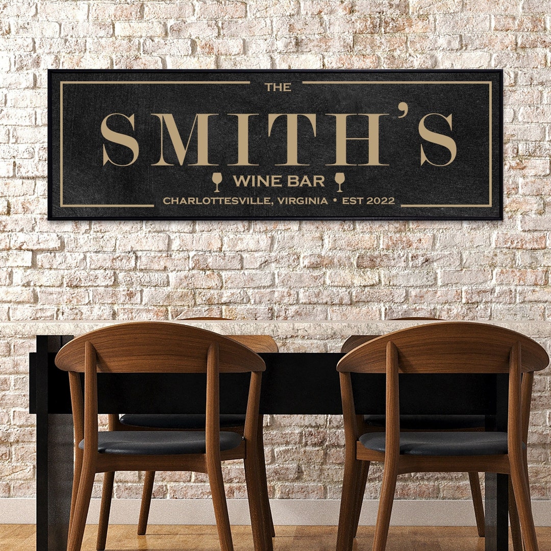 Personalized Wine Bar Sign, Custom Wine Bar Sign, Personalized Decor - Etsy