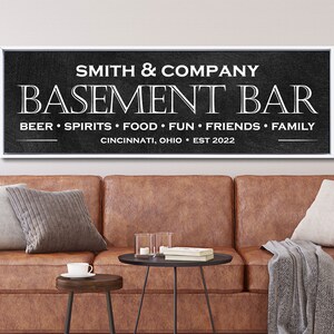 Personalized Basement Bar Sign, Custom Basement Bar Sign, Home Bar ...