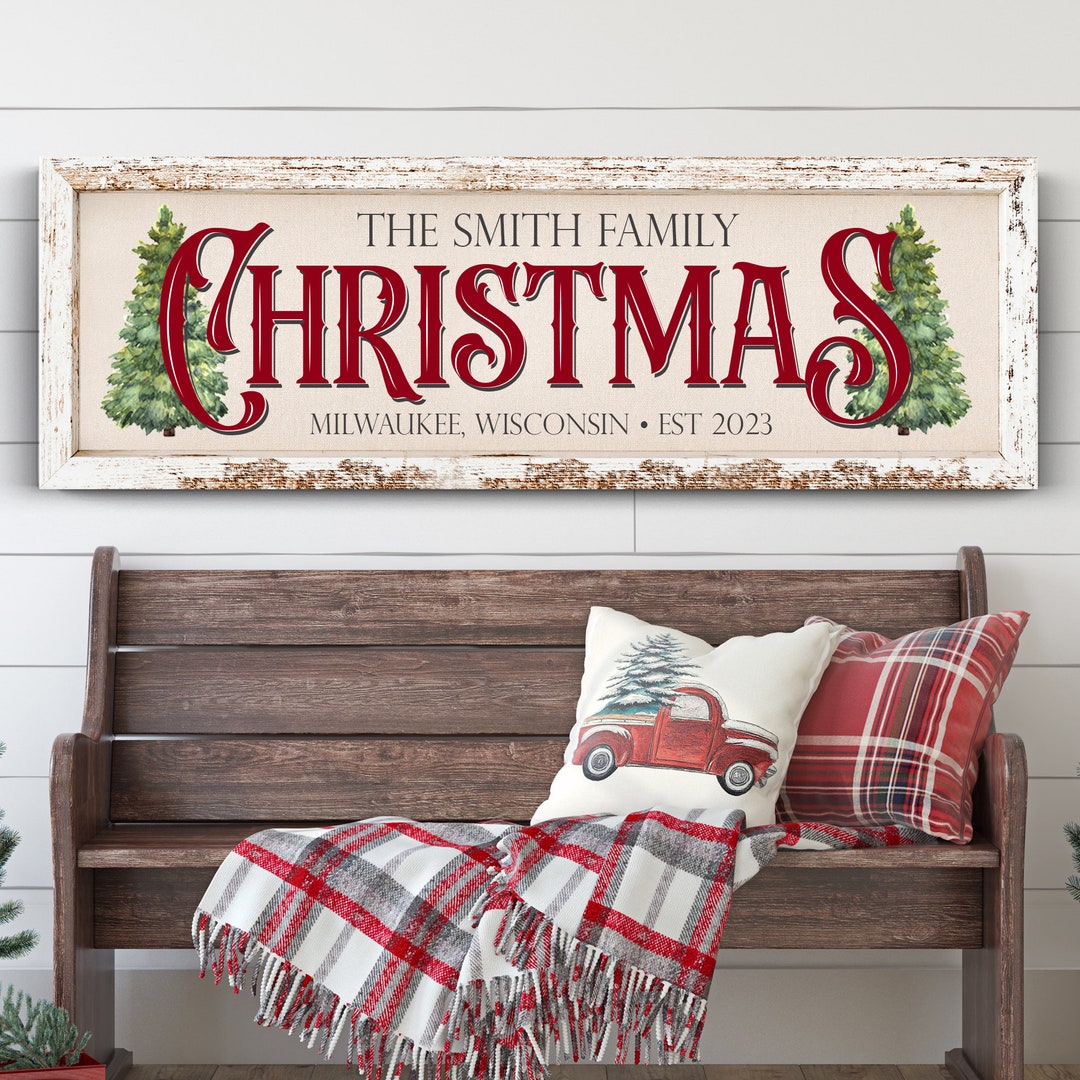 Personalized Christmas Sign, Personalized Christmas Decor - Etsy