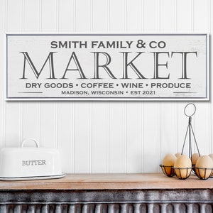 Kitchen Sign Personalized Market Sign Kitchen Wall Decor - Etsy