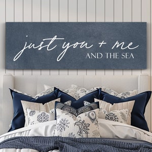 Beach House Bedroom Sign, Just You Me and the Sea Sign, Many Colors ...