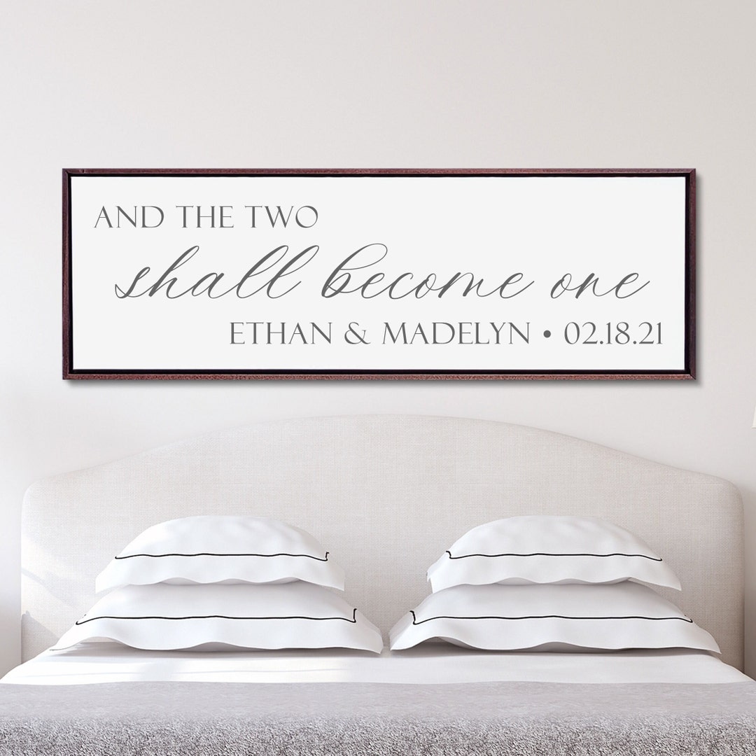 Personalized Master Bedroom Sign, Above the Bed Sign, and the Two ...