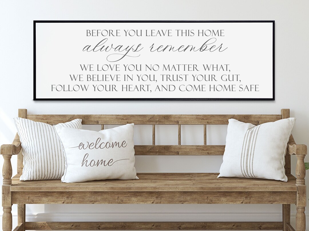 Before You Leave This Home Sign Sign for Entryway - Etsy