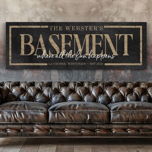 Personalized Basement Sign, Custom Basement Sign, Personalized Decor - Etsy