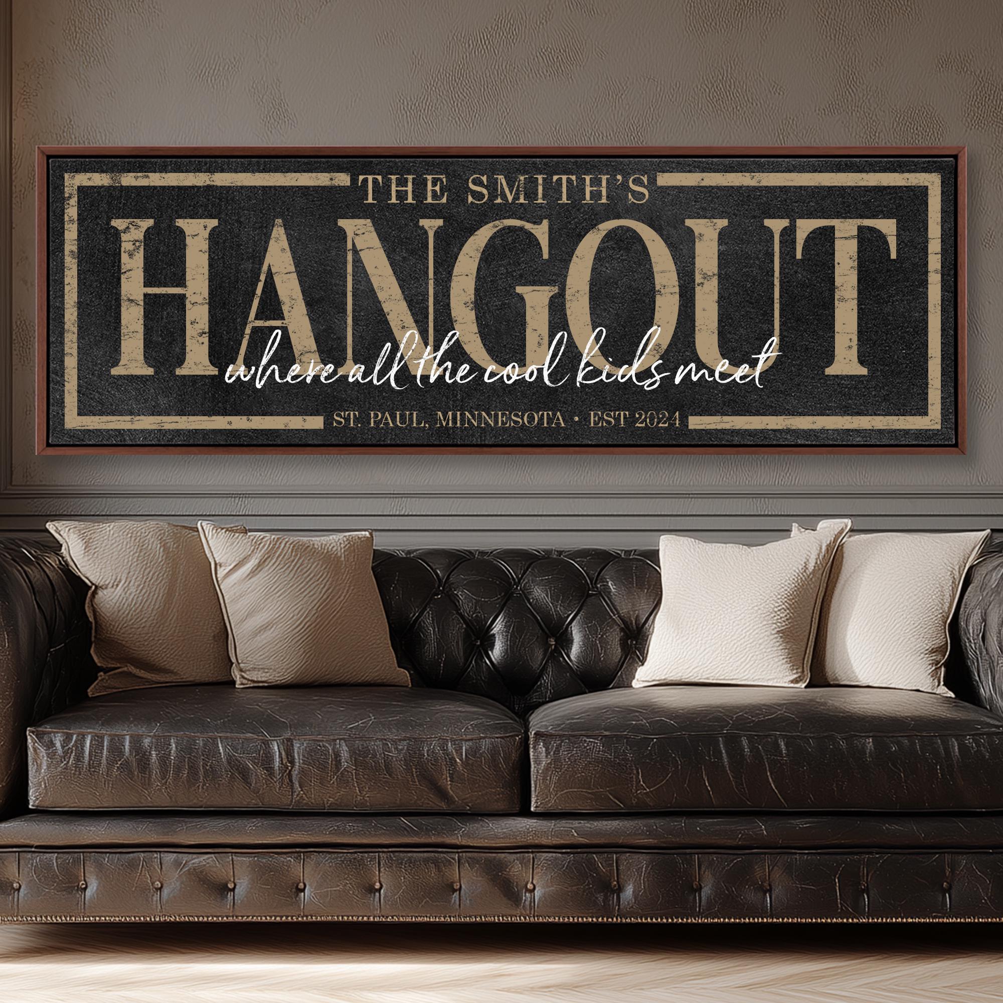 Custom Hangout Canvas Sign: Personalized Family Room Decor - Etsy