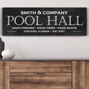 Custom Pool Hall Sign, Personalized Pool Hall Sign, Personalized ...