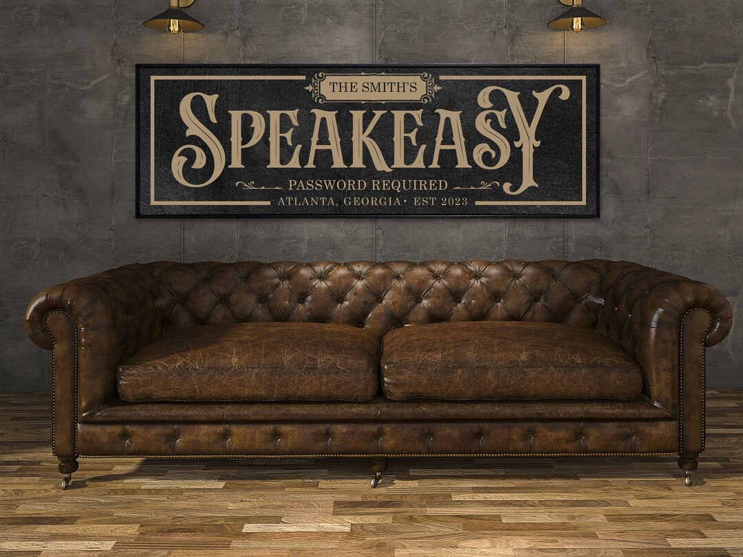 Custom Speakeasy Sign for Home Bar Decor - Etsy