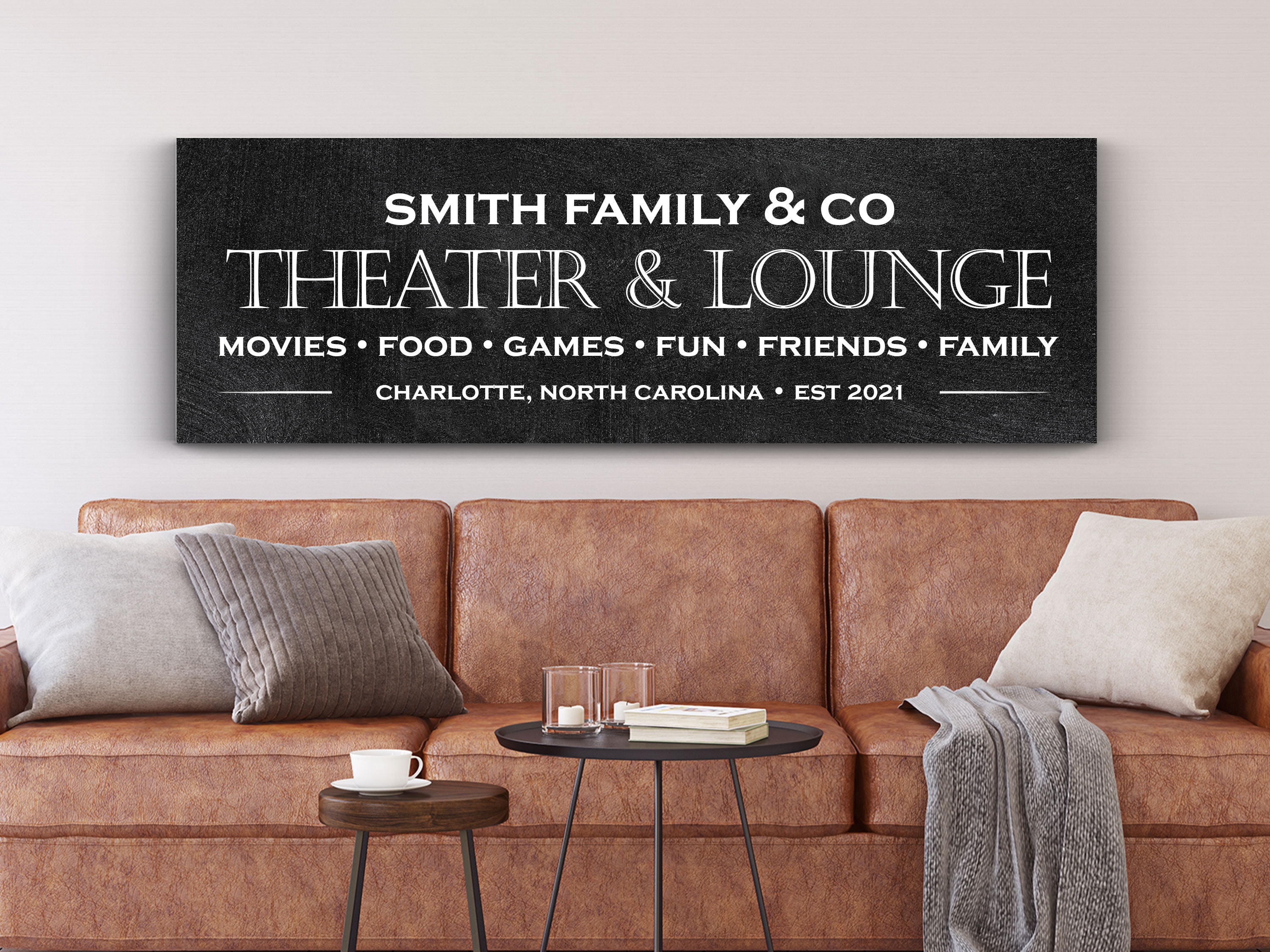 Custom Theater and Lounge Sign Personalized Theater Sign - Etsy
