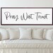Pray Wait Trust Sign, Christian Inspirational Sign, Christian Wall ...