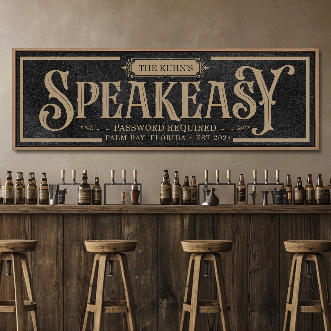 Custom Speakeasy Sign, Home Bar Decor - Etsy