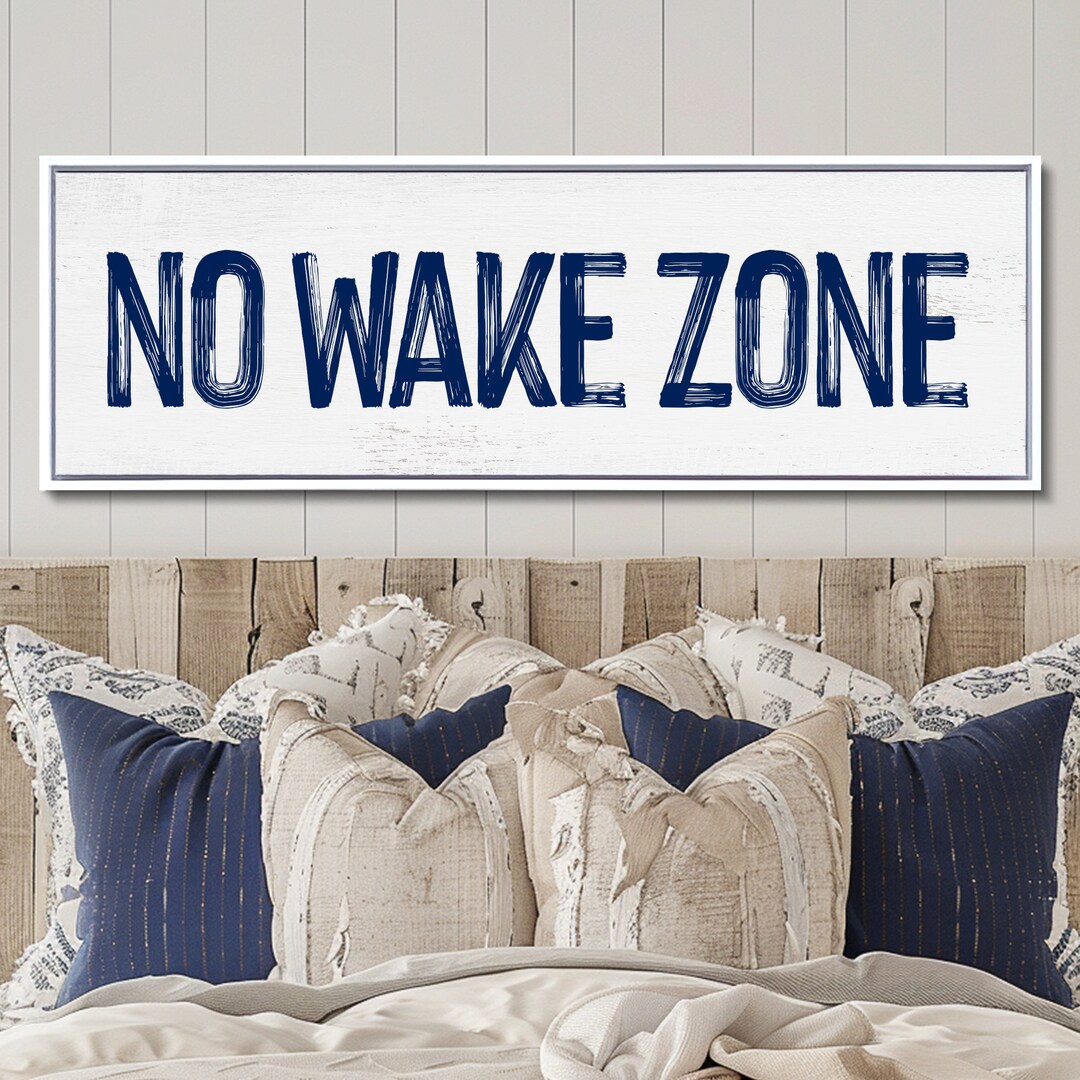 No Wake Zone Sign, Sign Above Bed for Lake House - Etsy