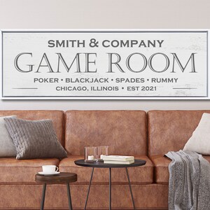 Custom Game Room Sign, Home Game Room Sign, Personalized Decor - Etsy