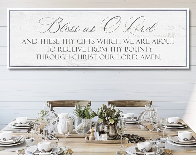 Grace Before Meals Print Bless Us O Lord, Catholic, Traditional, Prayer ...